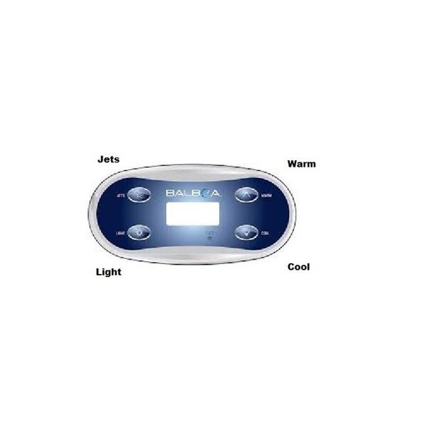 Balboa Balboa 55350 VL406U 4-Button LCD Jets-Warm-Light-Cool Spaside Control 55350 | Zoro